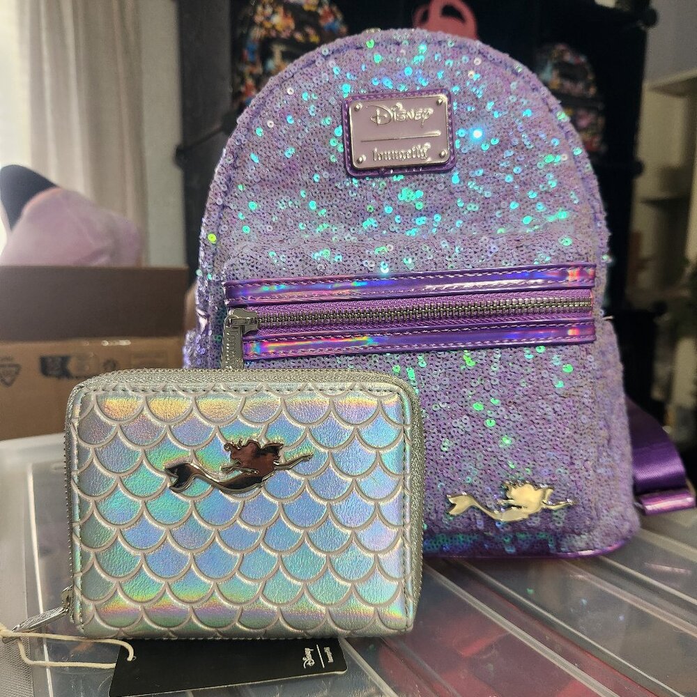 Rare Loungefly Disneyland Ariel 30th Anniversary Sequ… - Gem